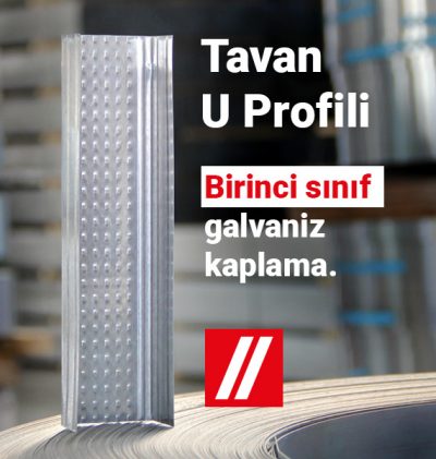 Tavan U Profili - Eko - Standart - Lüks | Sarıbaş Metal